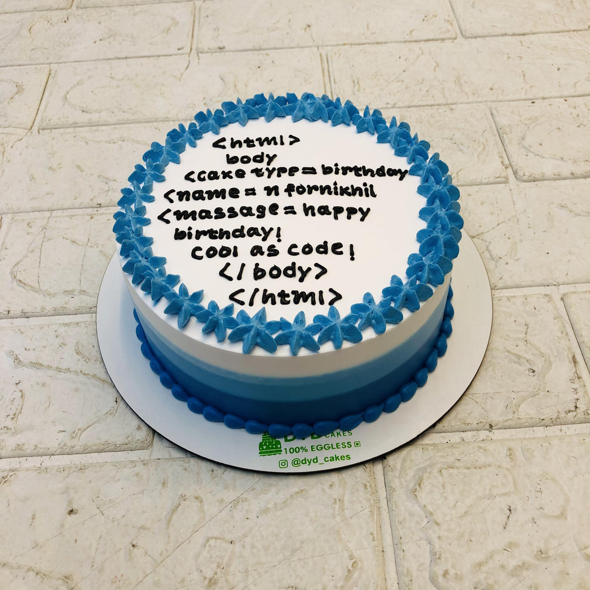 Coding Birthday Cake – Bento Cakes Noida