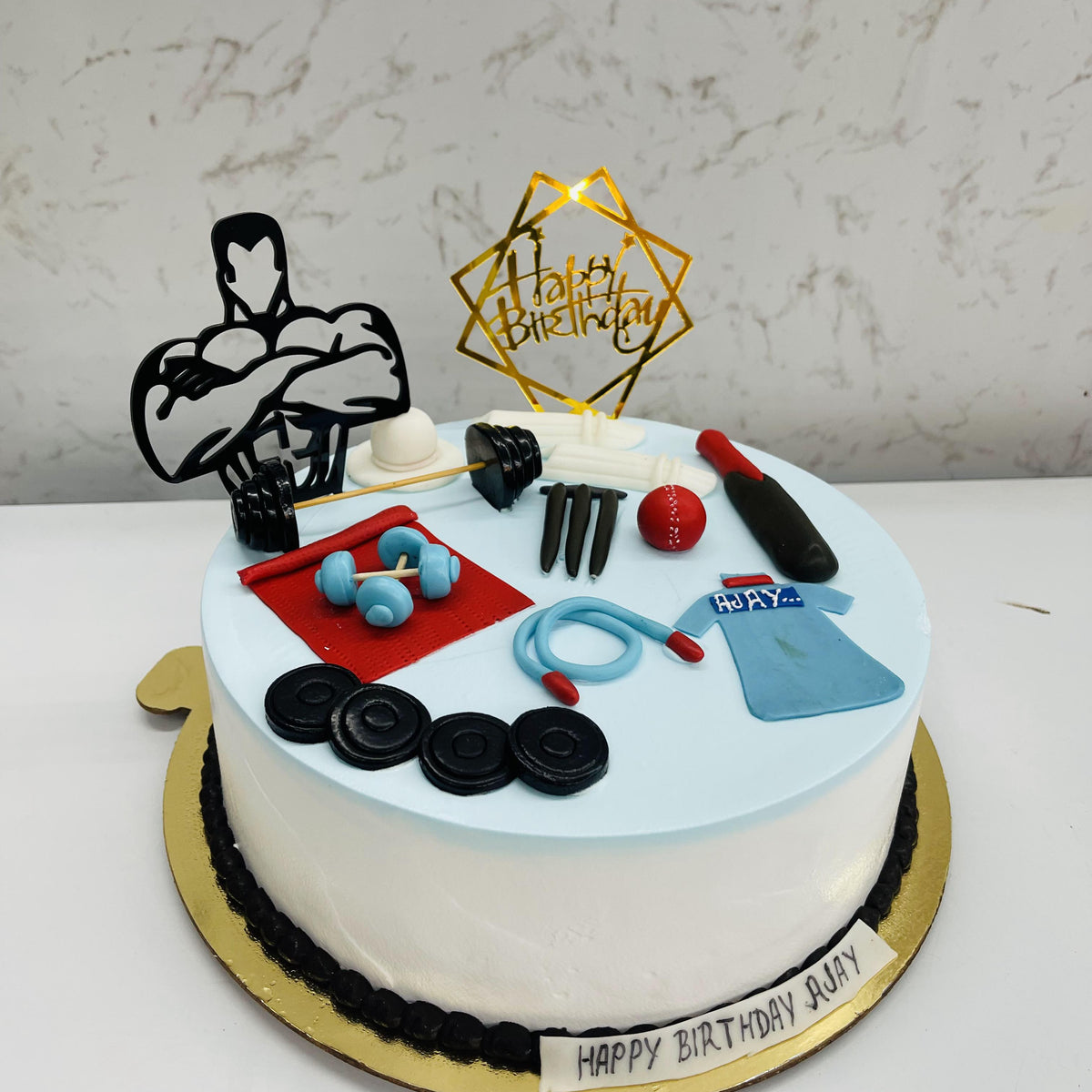 Gym Theme Cake – Bento Cakes Noida