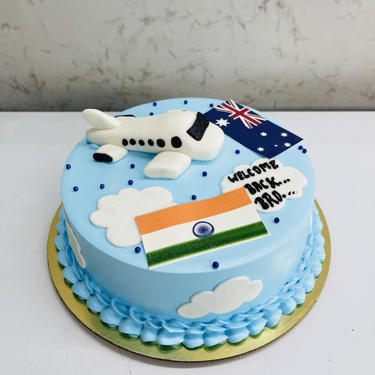 India To Australia Flight Cake – Bento Cakes Noida