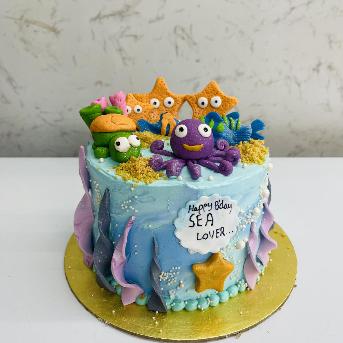 Happy Sea Animals Cake – Bento Cakes Noida