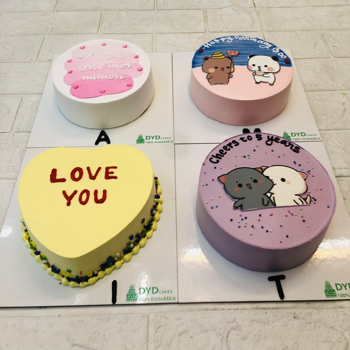 Set of 4 Cakes – Bento Cakes Noida