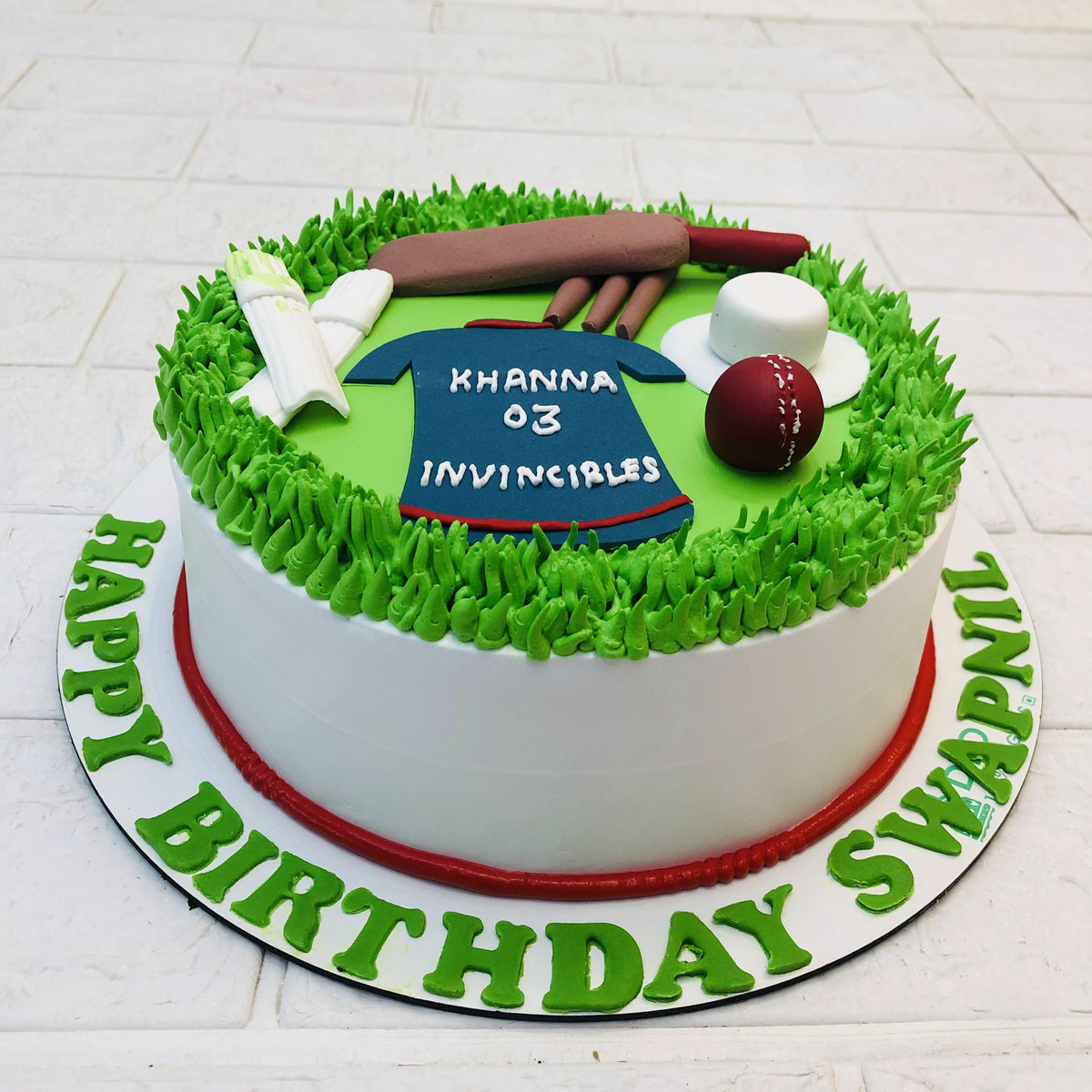 Cricket Feild Fondant Cake – Bento Cakes Noida