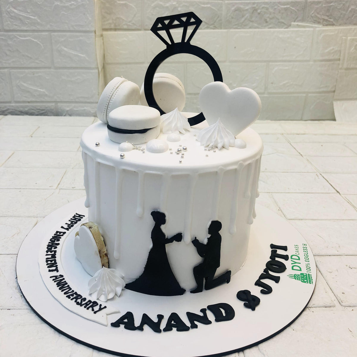 Engagement Ring Cake 2 – Bento Cakes Noida