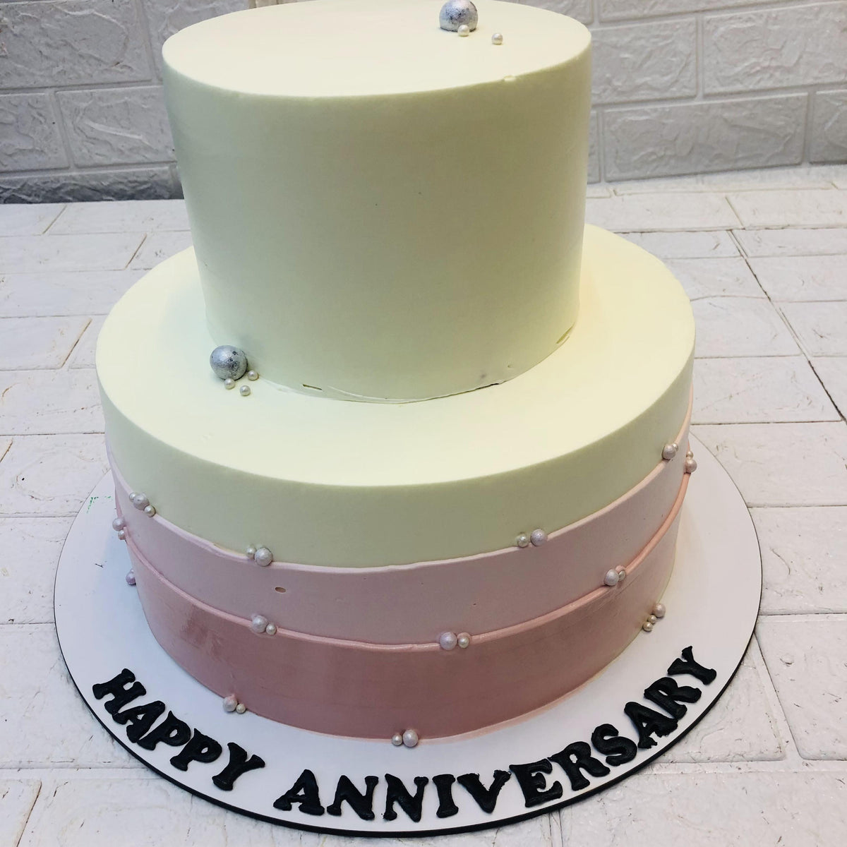 Two Tier Anniversary Cake – Bento Cakes Noida