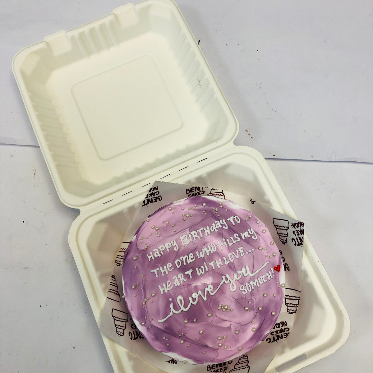 Love Message Theme Bento Cake – Bento Cakes Noida