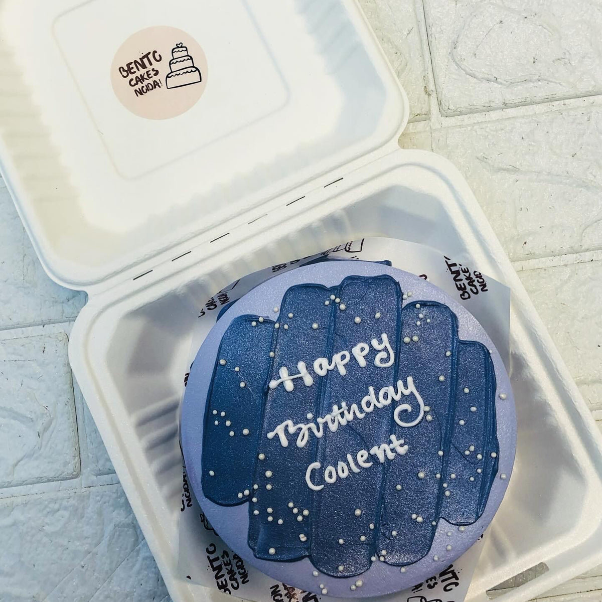 Dark Blue Shades Theme Bento Cake – Bento Cakes Noida