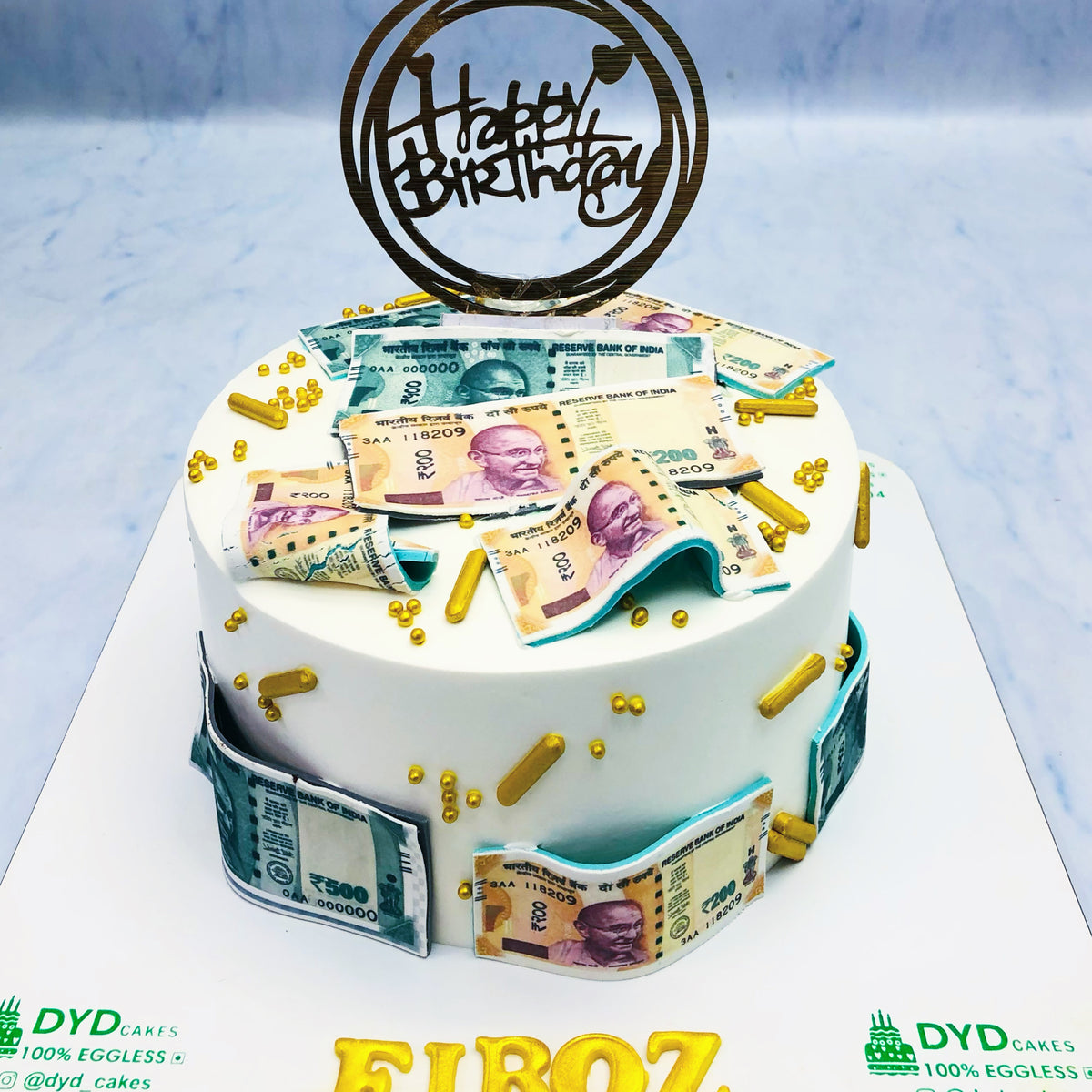 Money Theme Fondant Cake – Bento Cakes Noida