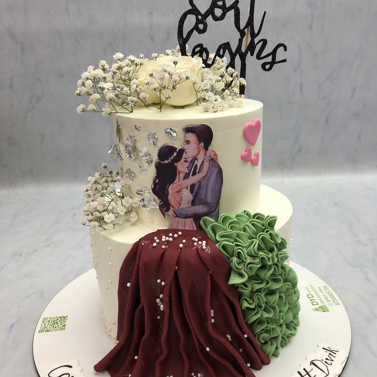 Engagement Couple Cake 2 – Bento Cakes Noida
