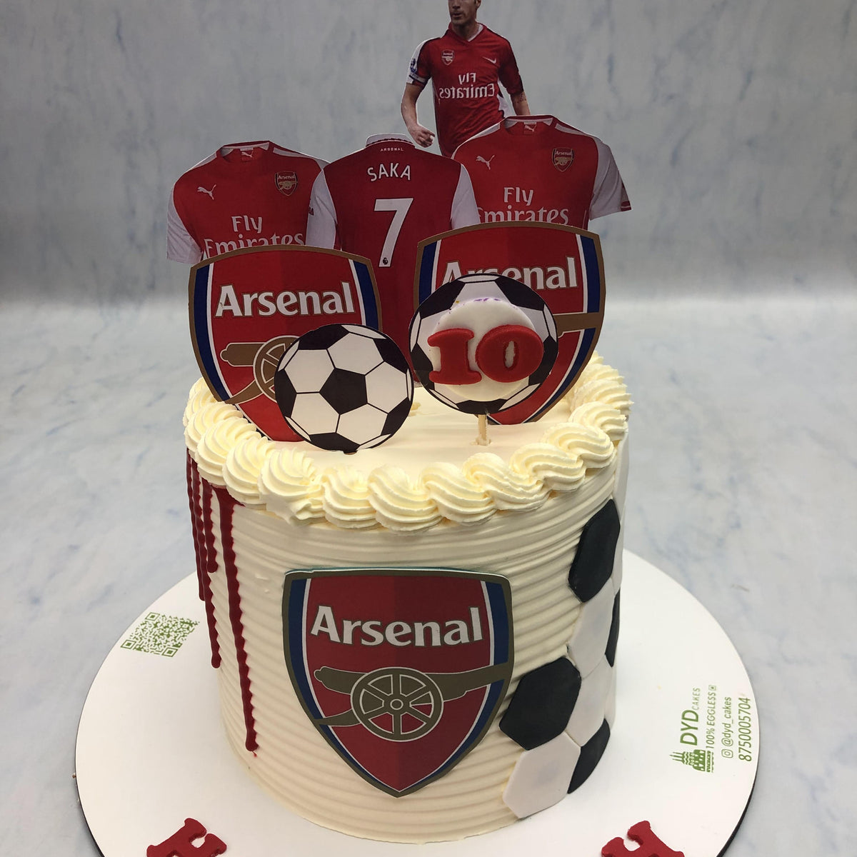 Arsenal Football Team Theme Cake – Bento Cakes Noida