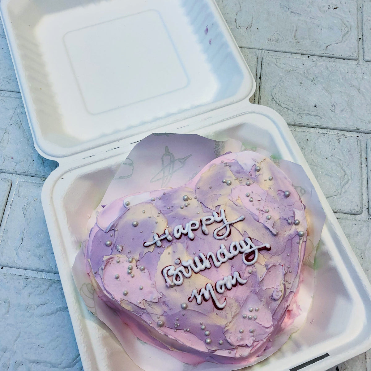 Aesthetic Purple Heart Shape Bento Cake – Bento Cakes Noida