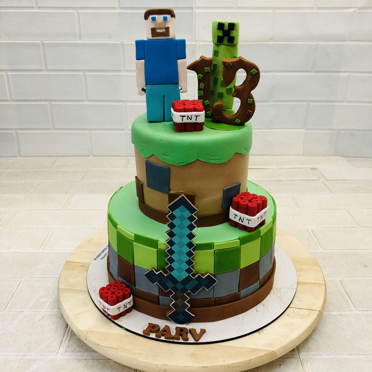 Bake-O-Magic - Minecraft Theme Cake – Bento Cakes Noida