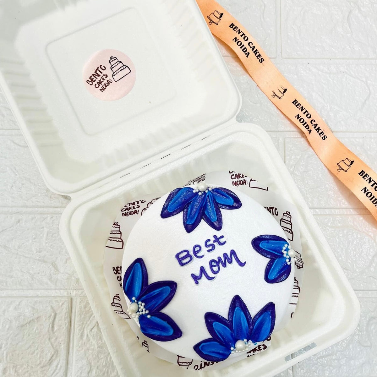 Blue Floral Theme Bento Cake – Bento Cakes Noida