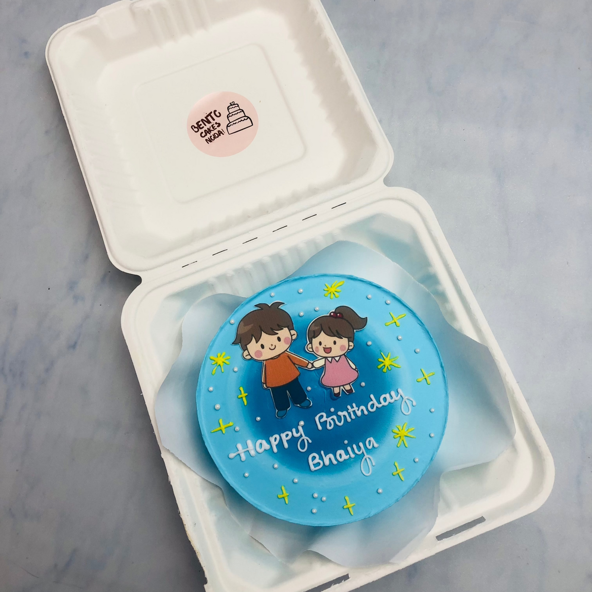 Brothers Birthday Aesthetic Bento Cake – Bento Cakes Noida