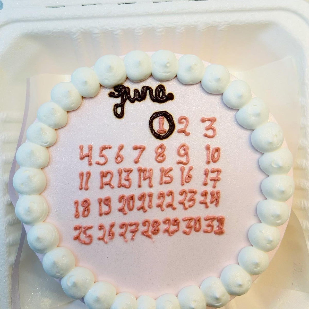 Calendar Design White Bento Cake – Bento Cakes Noida