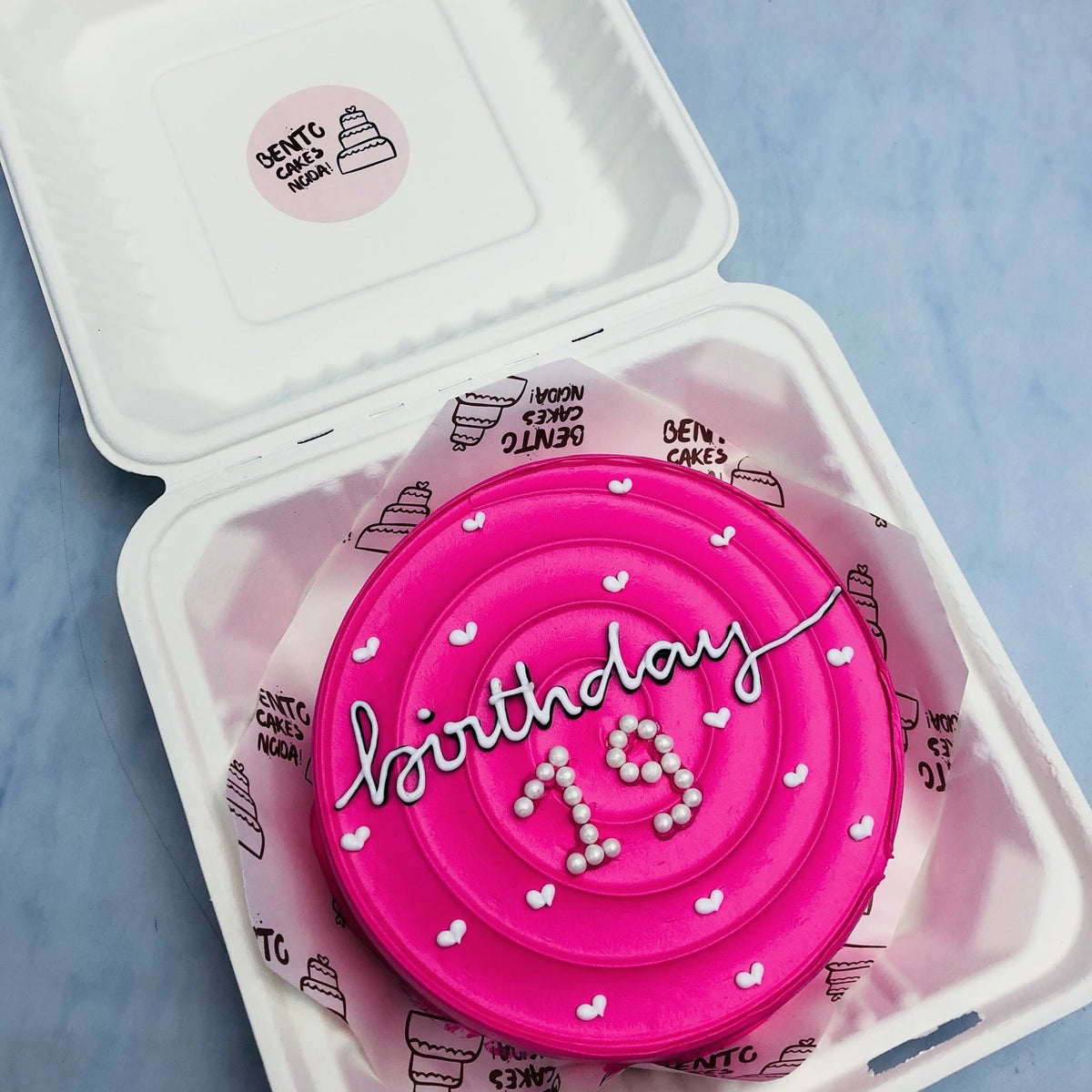 Dark Pink Frosting Bento Cake – Bento Cakes Noida