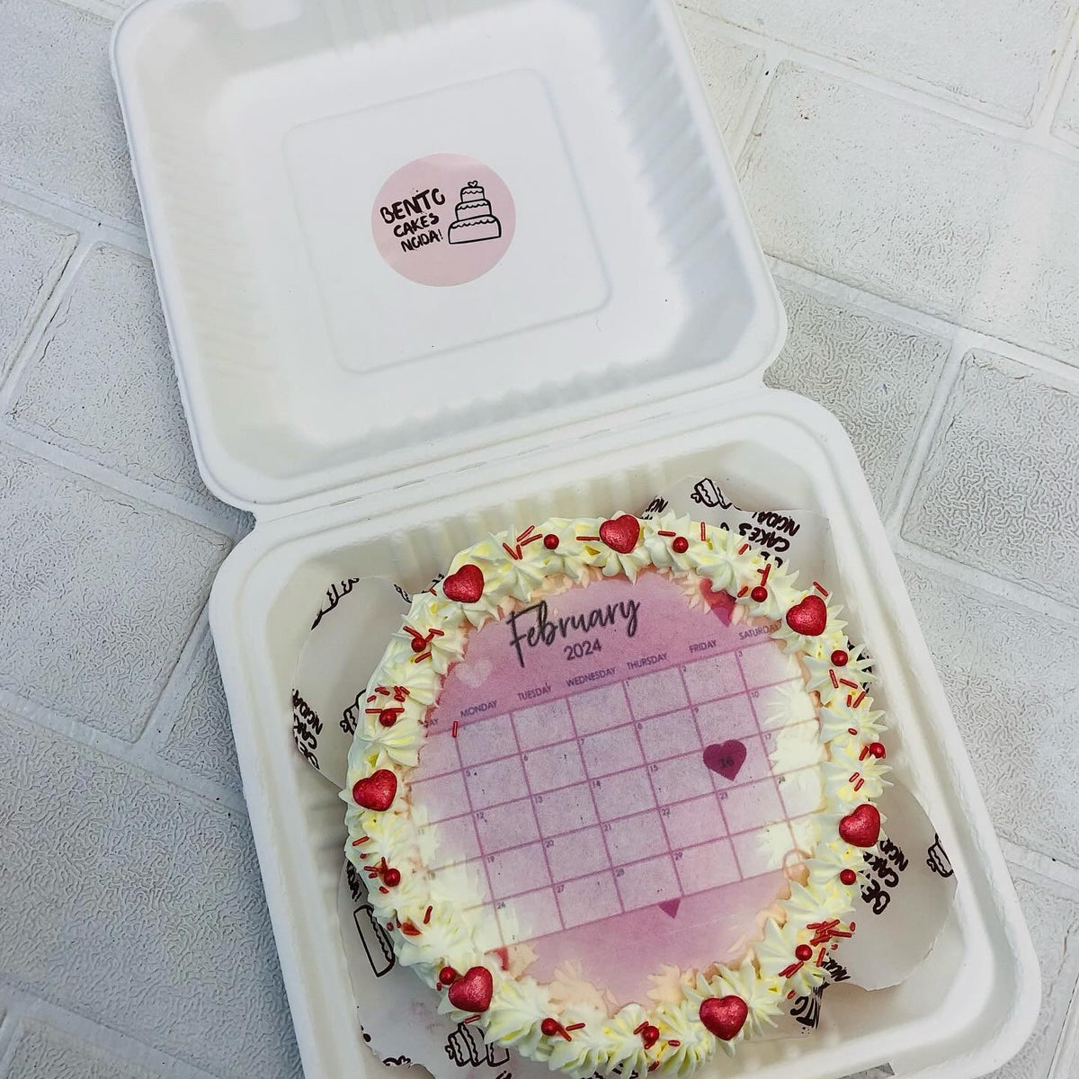 Elegant White Fire Bento Cake – Bento Cakes Noida