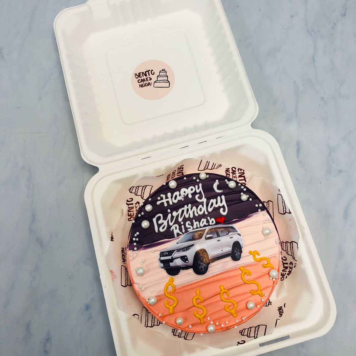 Fortuner Car Theme Aesthetic Bento Cake – Bento Cakes Noida