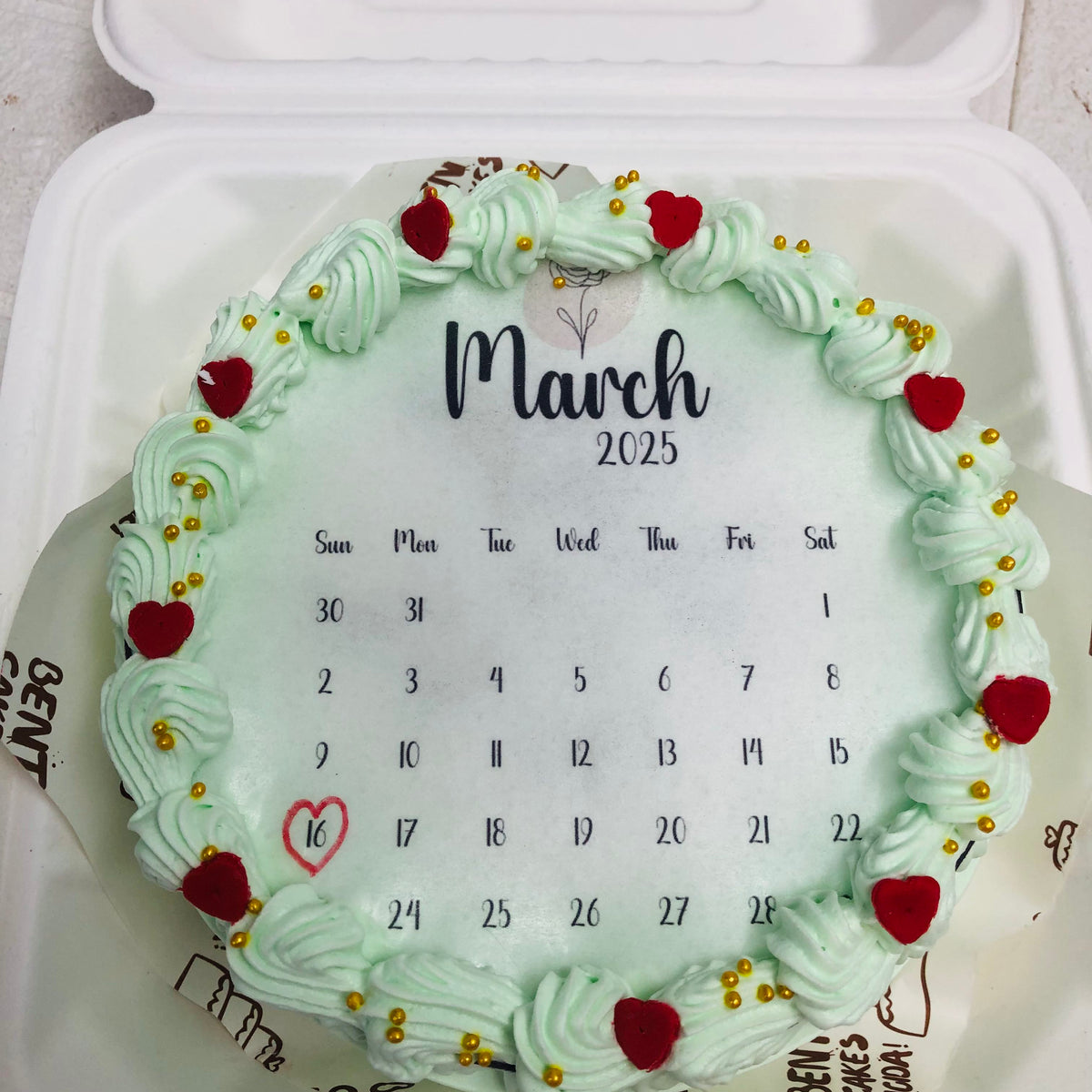 March 2025 Calendar Bento Cake – Bento Cakes Noida