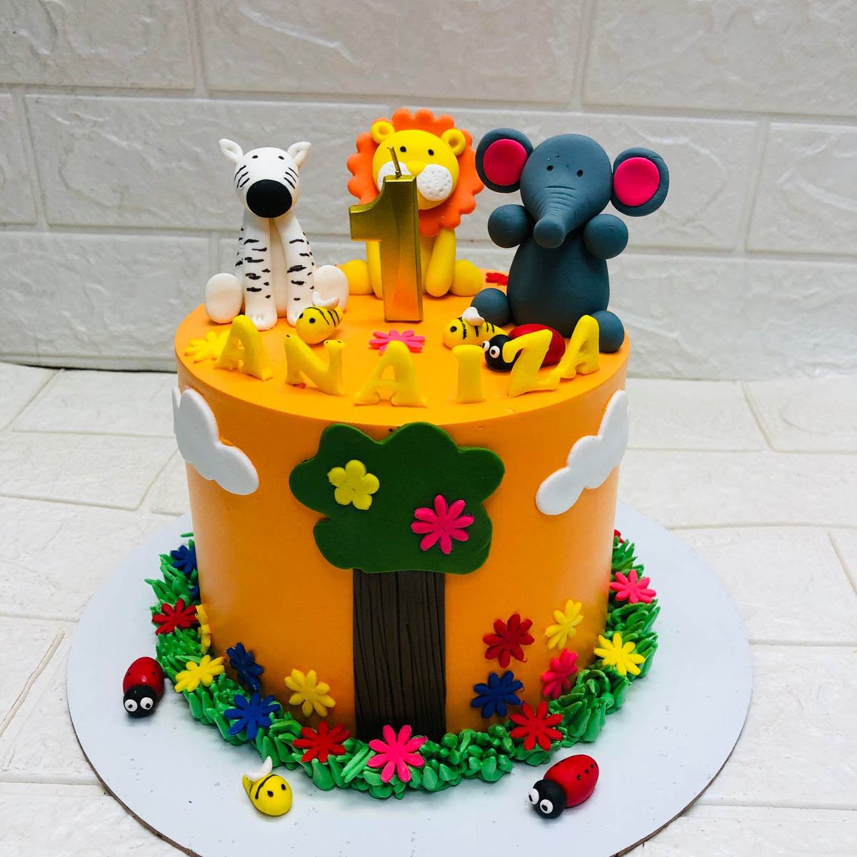 1st Birthday Jungle Cake – Bento Cakes Noida