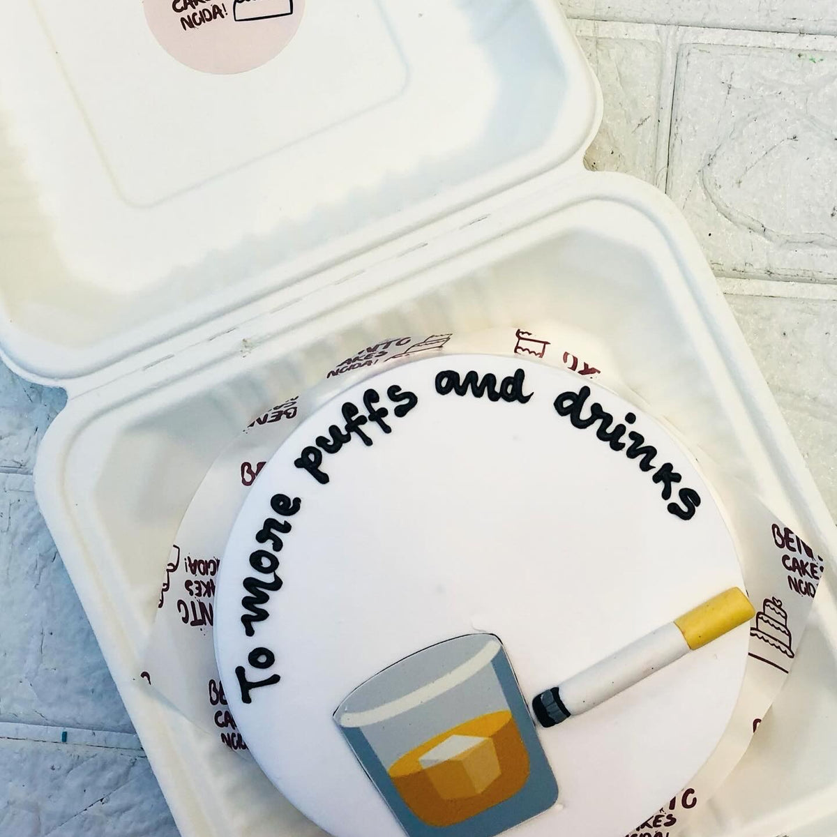 Puffs & Drinks Theme Bento Cake – Bento Cakes Noida