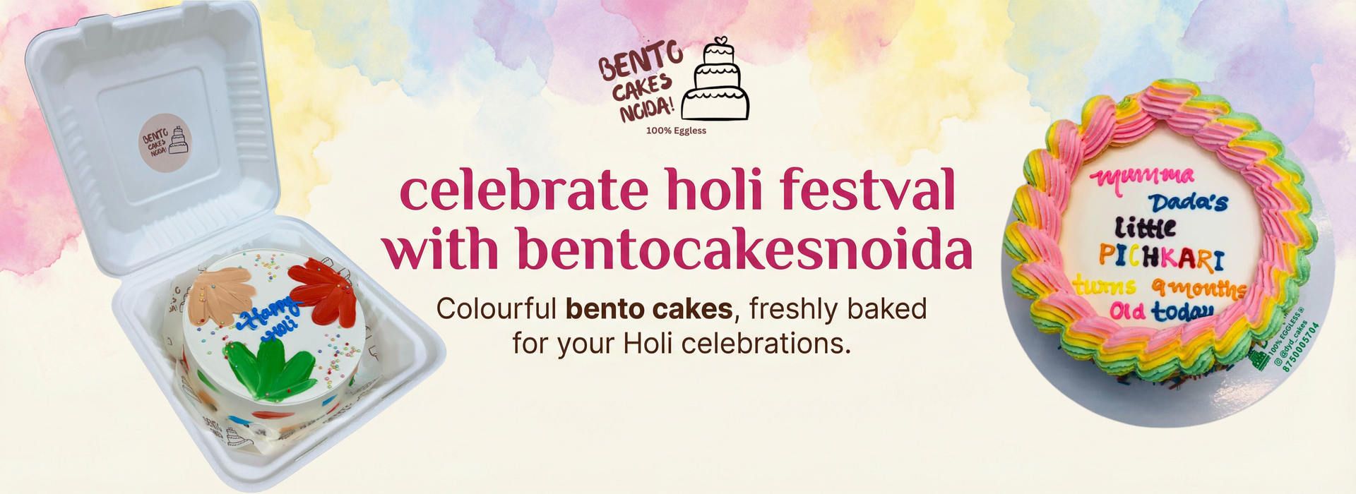 Order 100% Eggless,Customizable designs Bento Cakes Noida