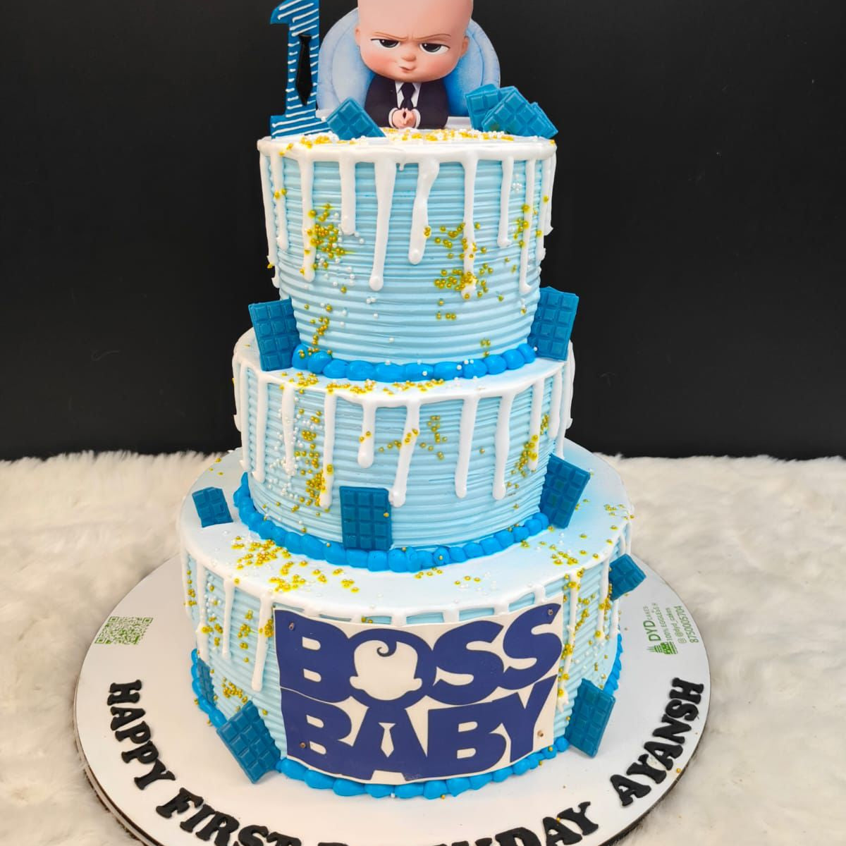 Boss Baby Theme First Birthday Cake – Bento Cakes Noida